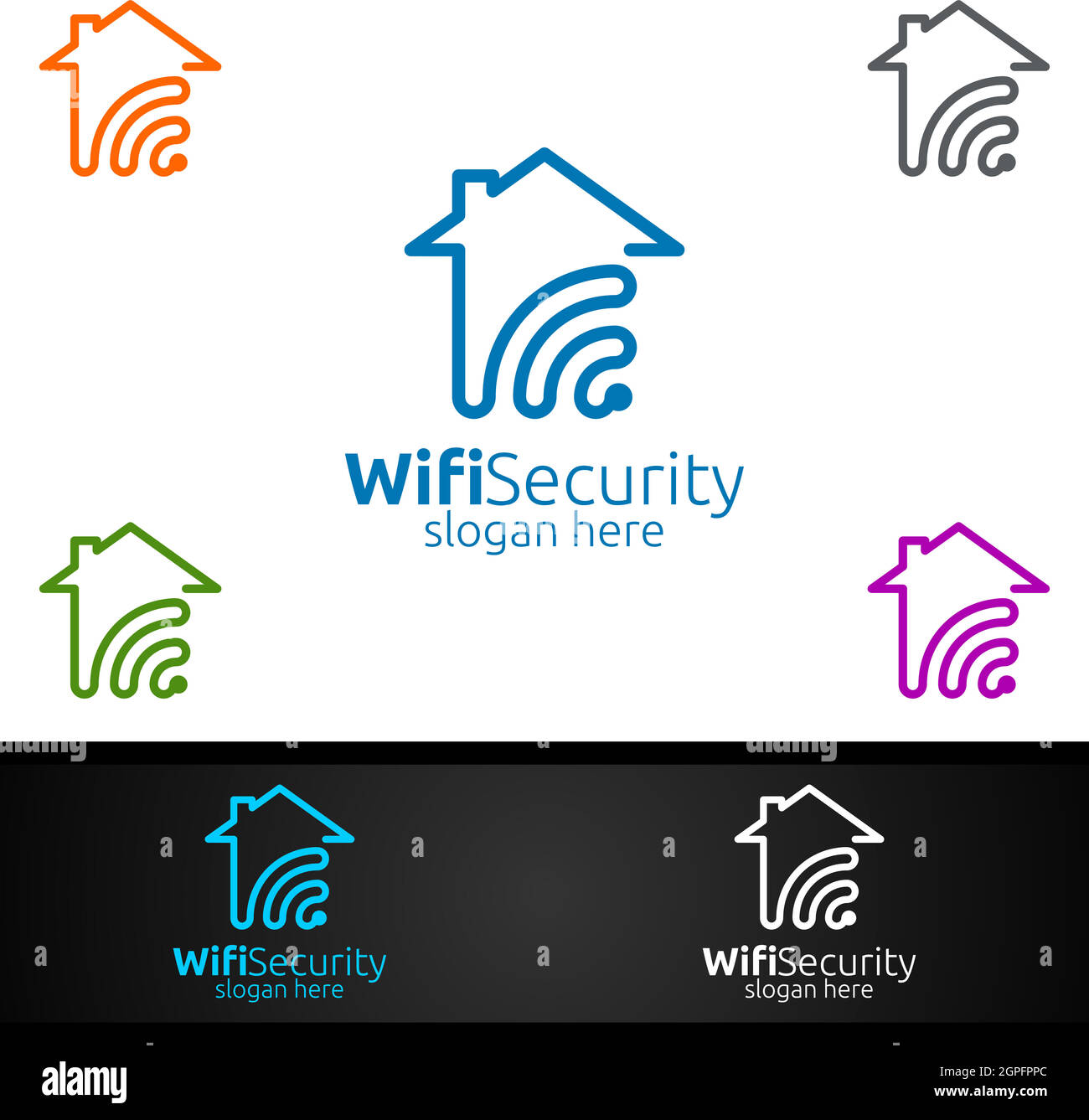 Home Wifi Security Logo for Network, Internet , monitoring, and alarm ...