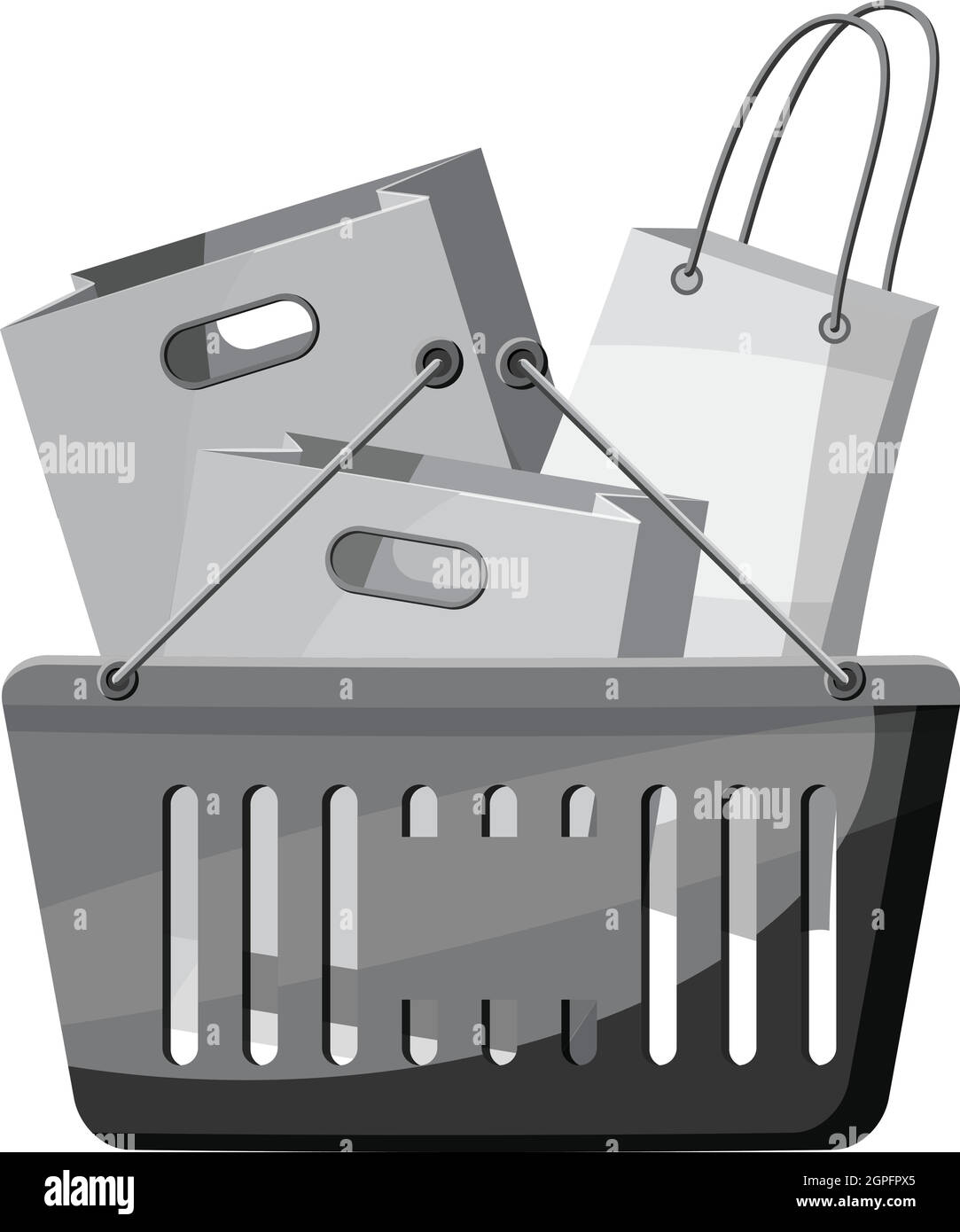 Merchandise basket Stock Vector Images - Alamy