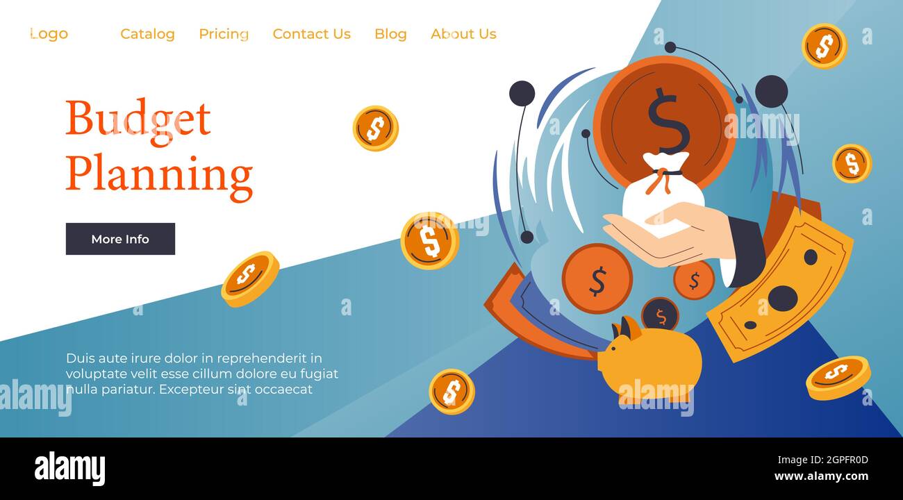 Budget planning for future, financial education Stock Vector Image ...