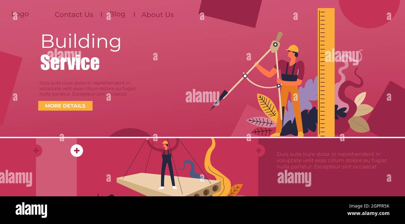 Building service, construction and builder team Stock Vector Image ...