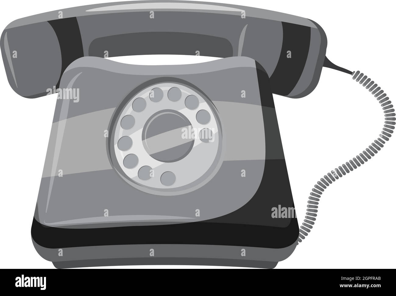 Retro phone icon, gray monochrome style Stock Vector Image & Art - Alamy