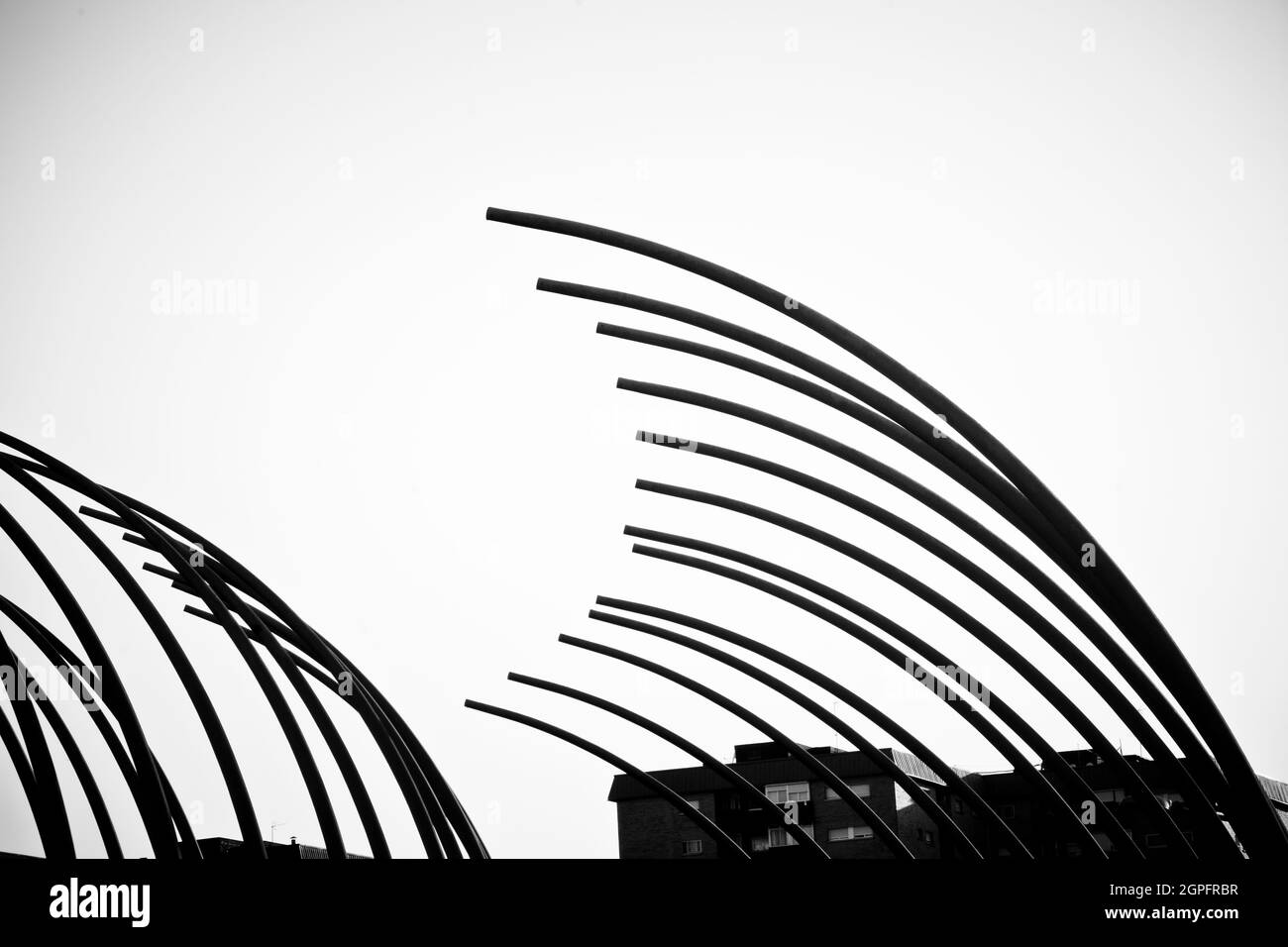 Light art sculpture Black and White Stock Photos & Images - Alamy