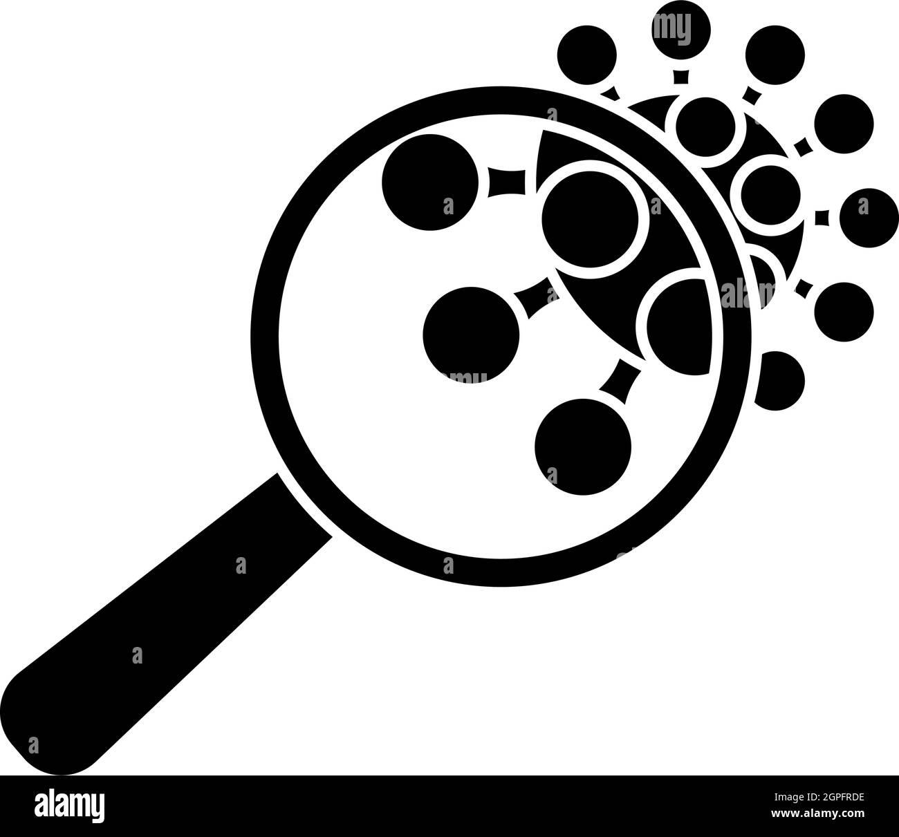 Medical virus search icon Black and White Stock Photos & Images - Alamy