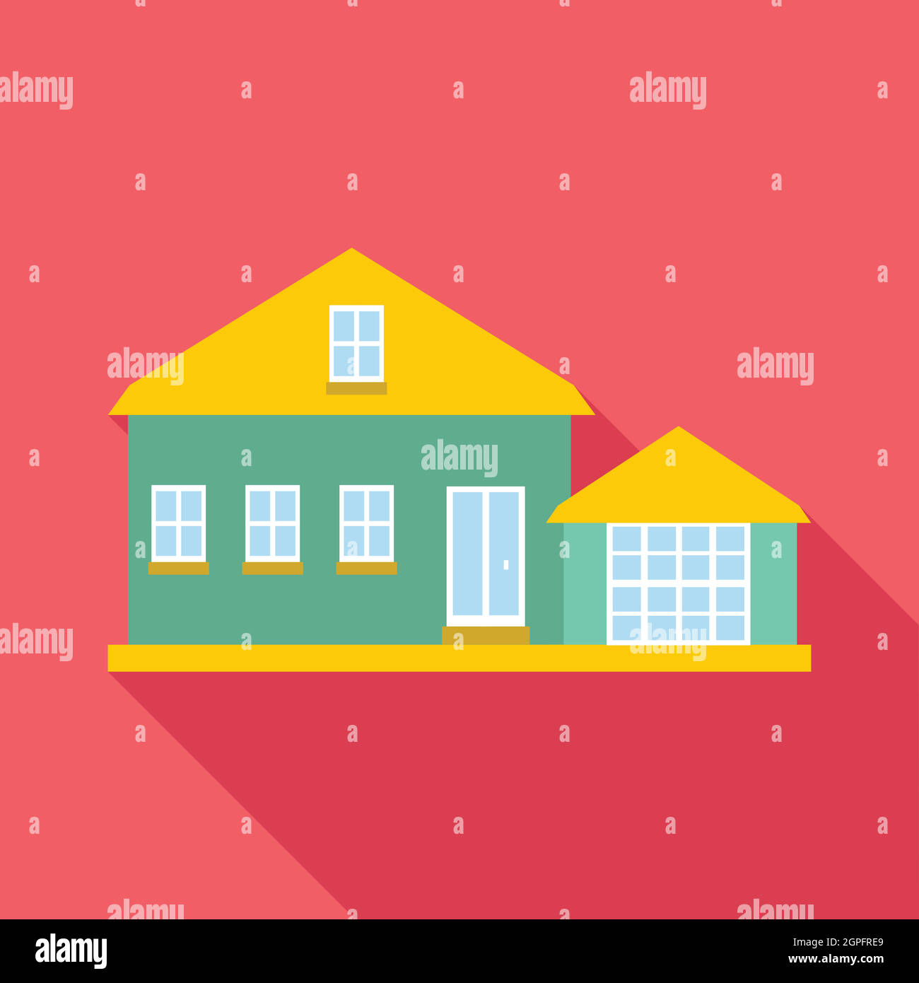 Yellow brick facade Stock Vector Images - Alamy