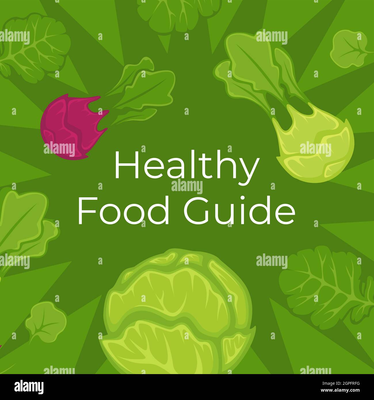 Healthy food guide, eating plant based meal vector Stock Vector Image ...