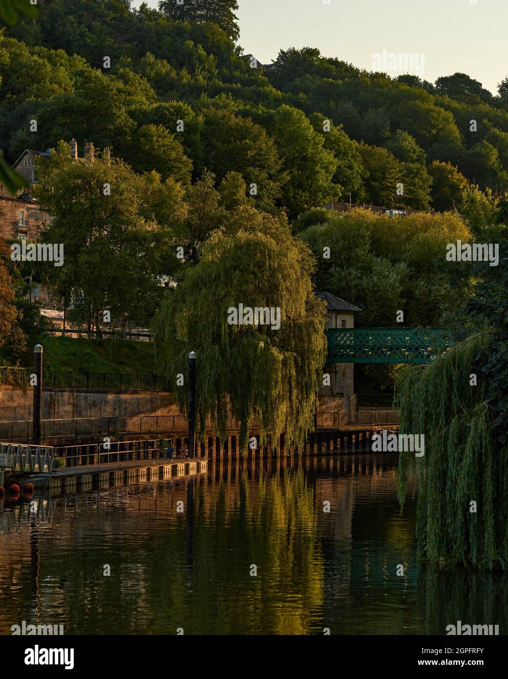 Willow tree by the Halfpenny Bridge Stock Photo - Alamy