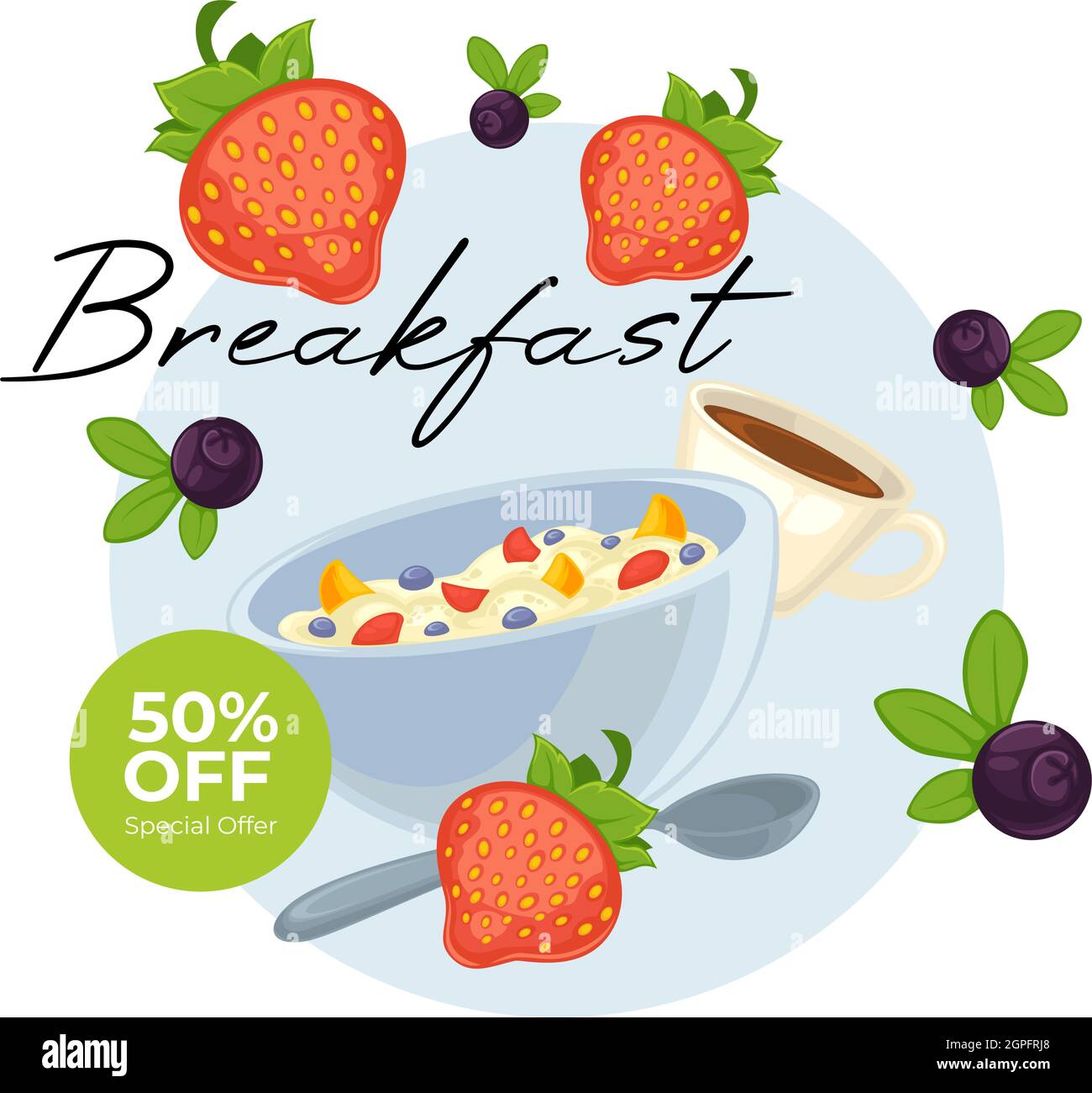 Breakfast milk bar bistro Stock Vector Images - Alamy