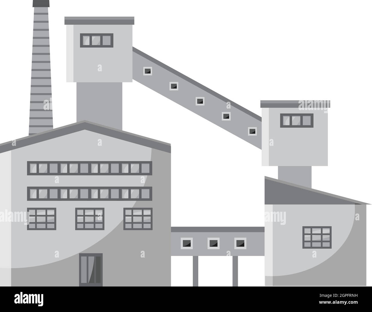 Processing plant waste icon, gray monochrome style Stock Vector Image ...