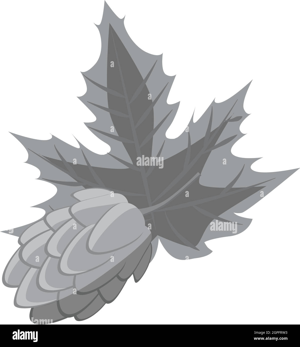 Hop cone icon, gray monochrome style Stock Vector Image & Art - Alamy