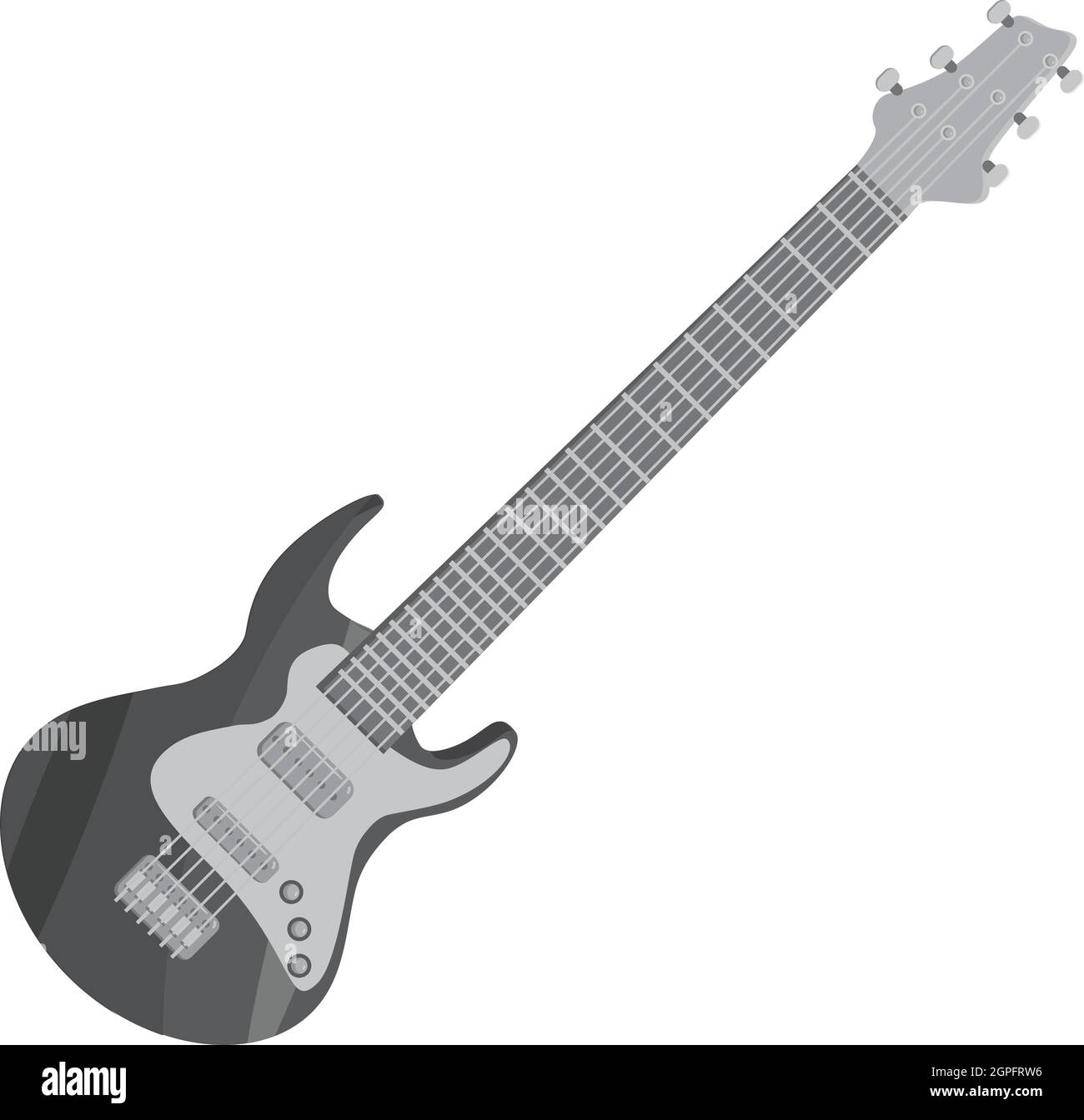 Black And White Electric Guitar Drawing