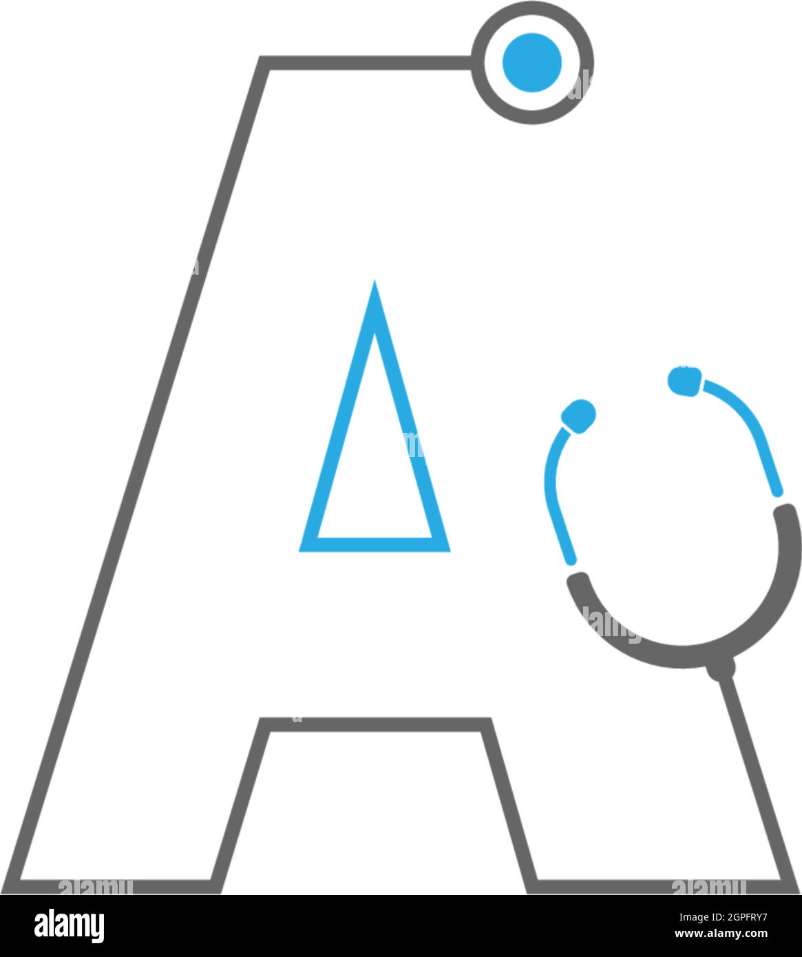 Letter A stethoscope medical logo Stock Vector Image & Art - Alamy