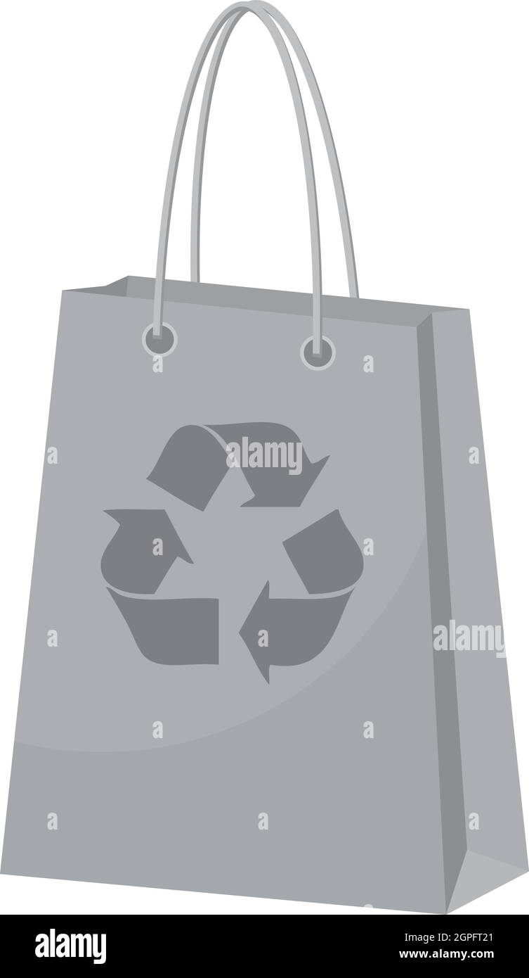 Package recycling icon, gray monochrome style Stock Vector Image & Art ...