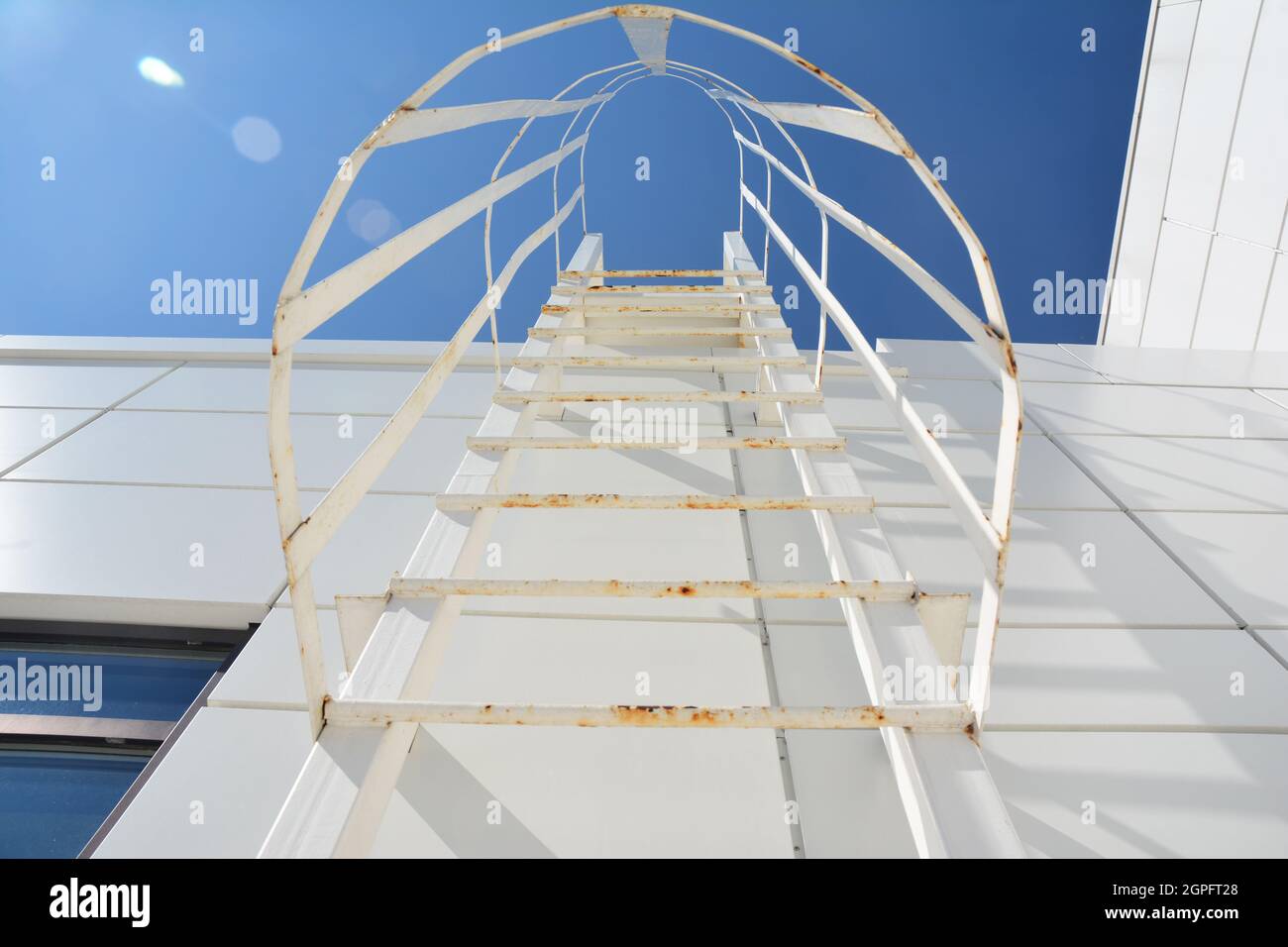 A fire escape stairs is a type of emergency exit that is external to a ...