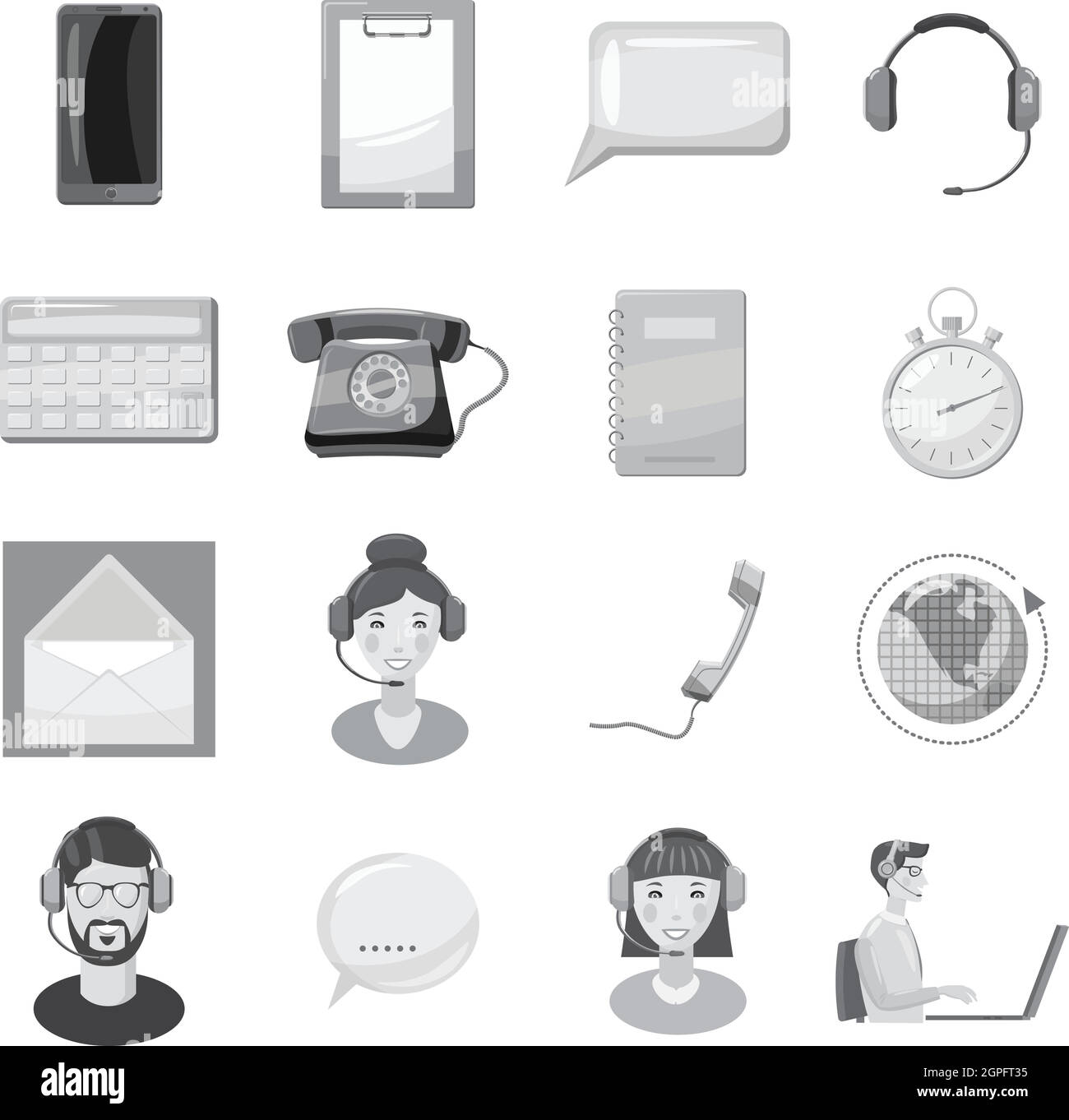 Call center office Stock Vector Images - Alamy