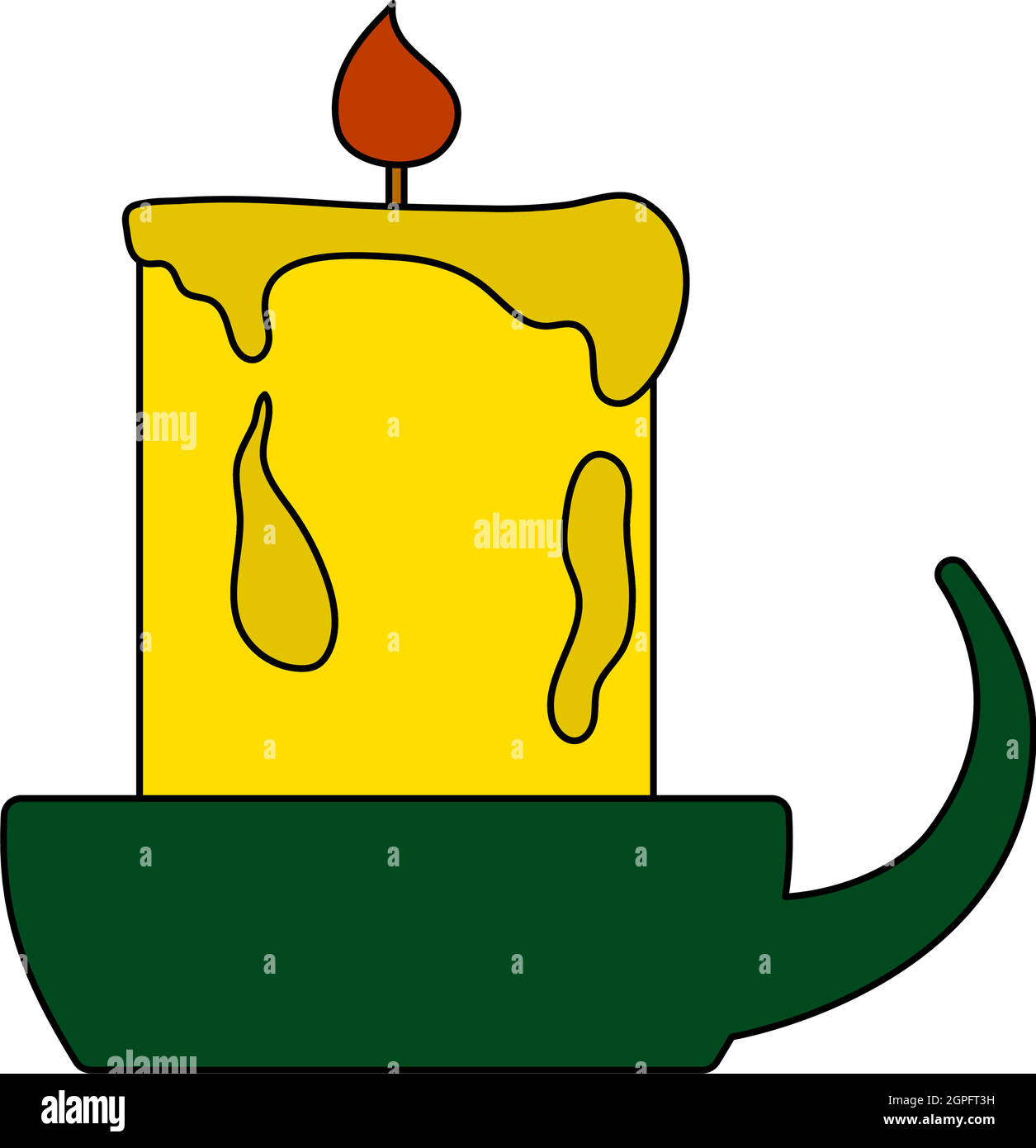 Candle line icon in Stock Vector Images - Alamy