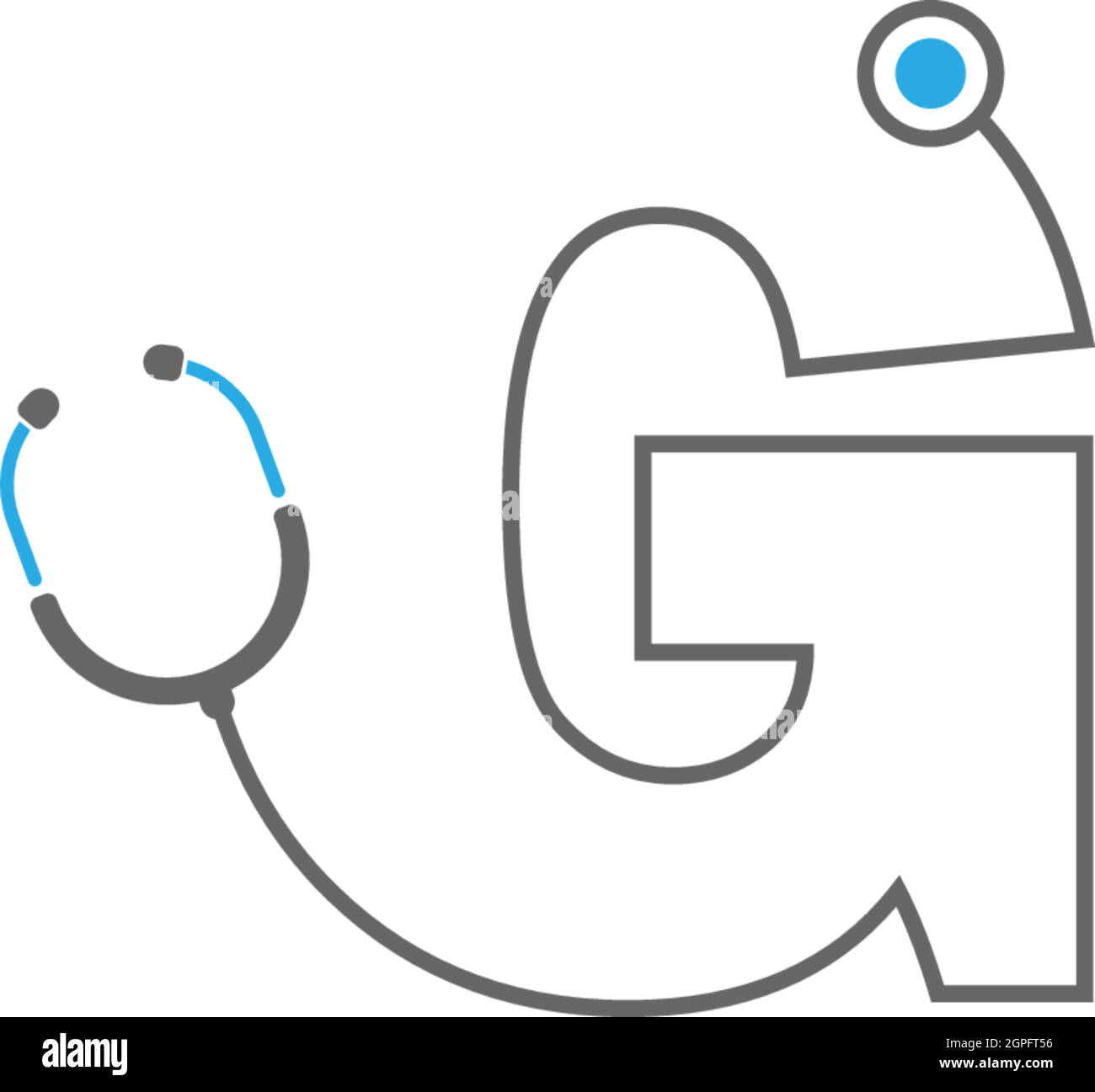 Letter G stethoscope medical logo Stock Vector Image & Art - Alamy