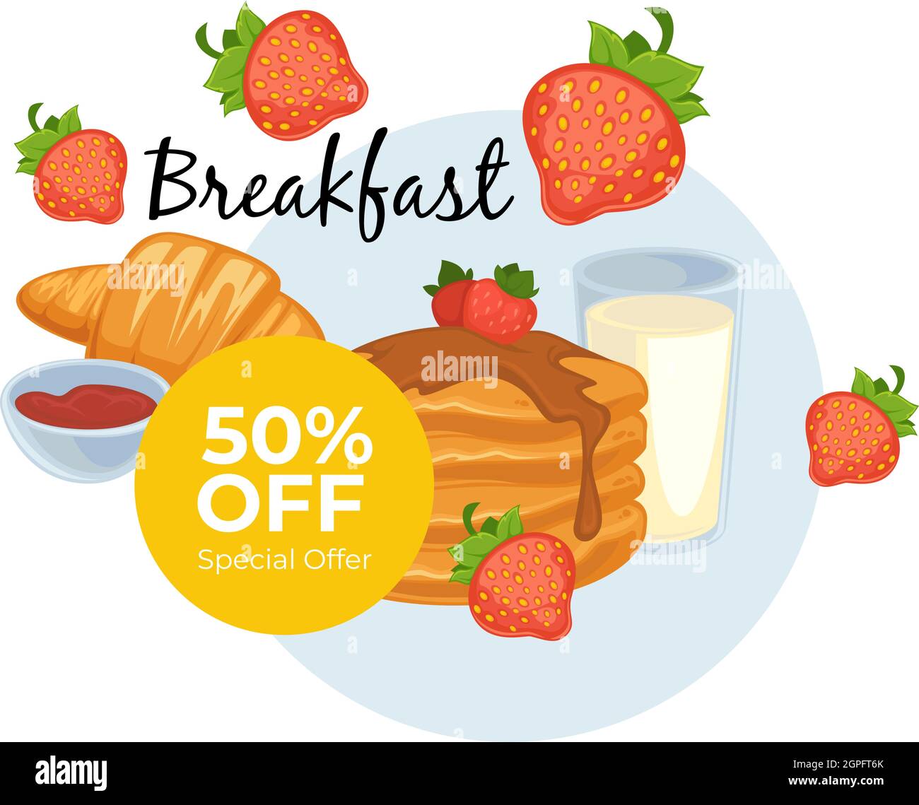 Tasty dessert promotional poster Stock Vector Images - Alamy