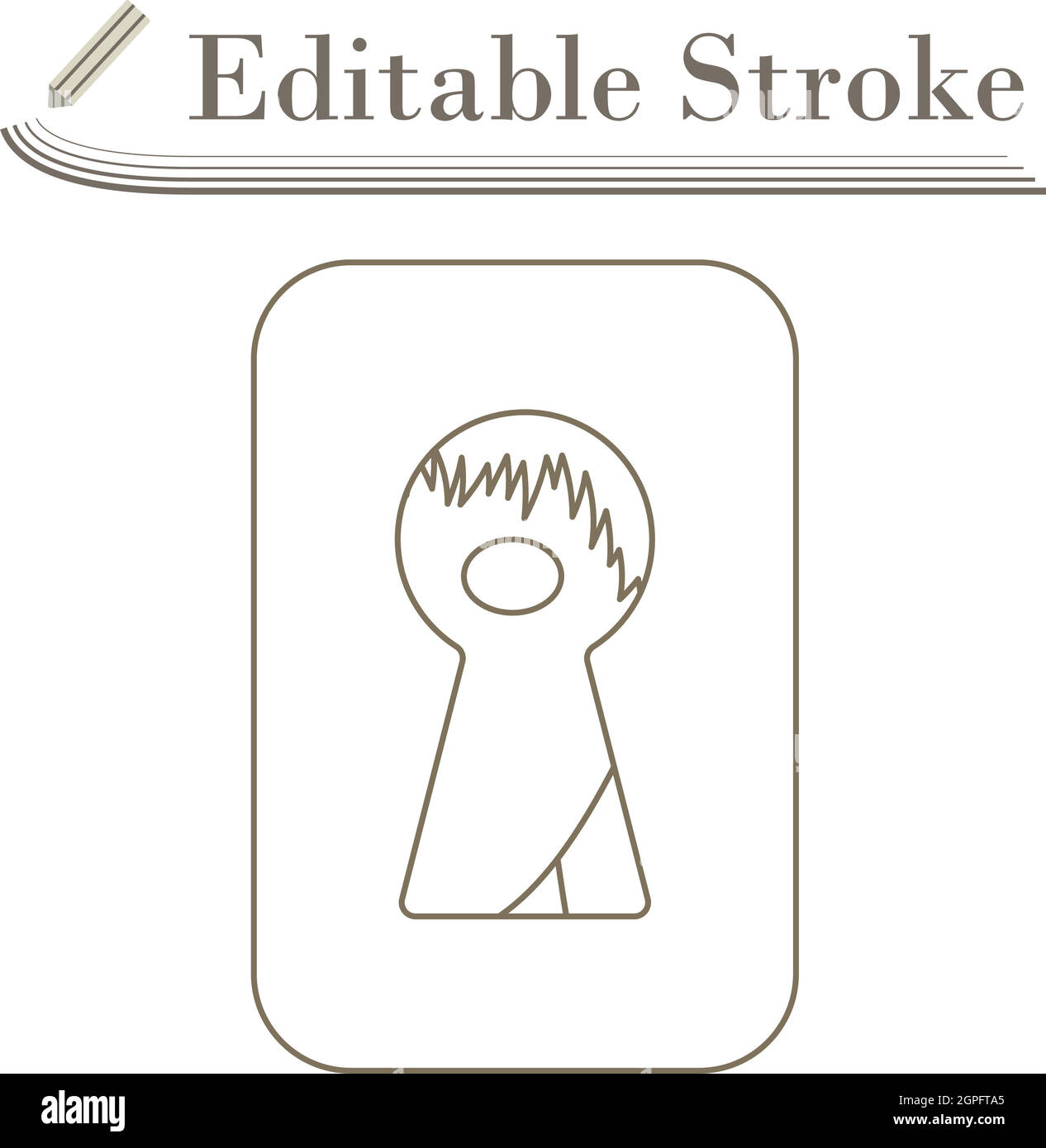 Criminal Peeping Through Keyhole Icon Stock Vector Image & Art - Alamy