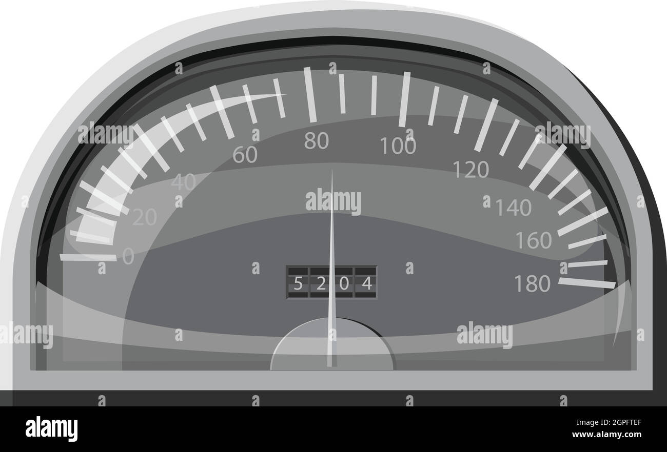 Speedometer for cars icon, gray monochrome style Stock Vector Image ...