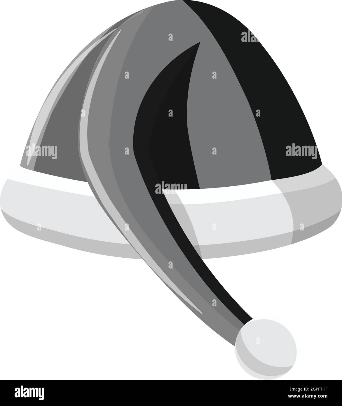 Santa hat fun symbol Black and White Stock Photos & Images - Alamy