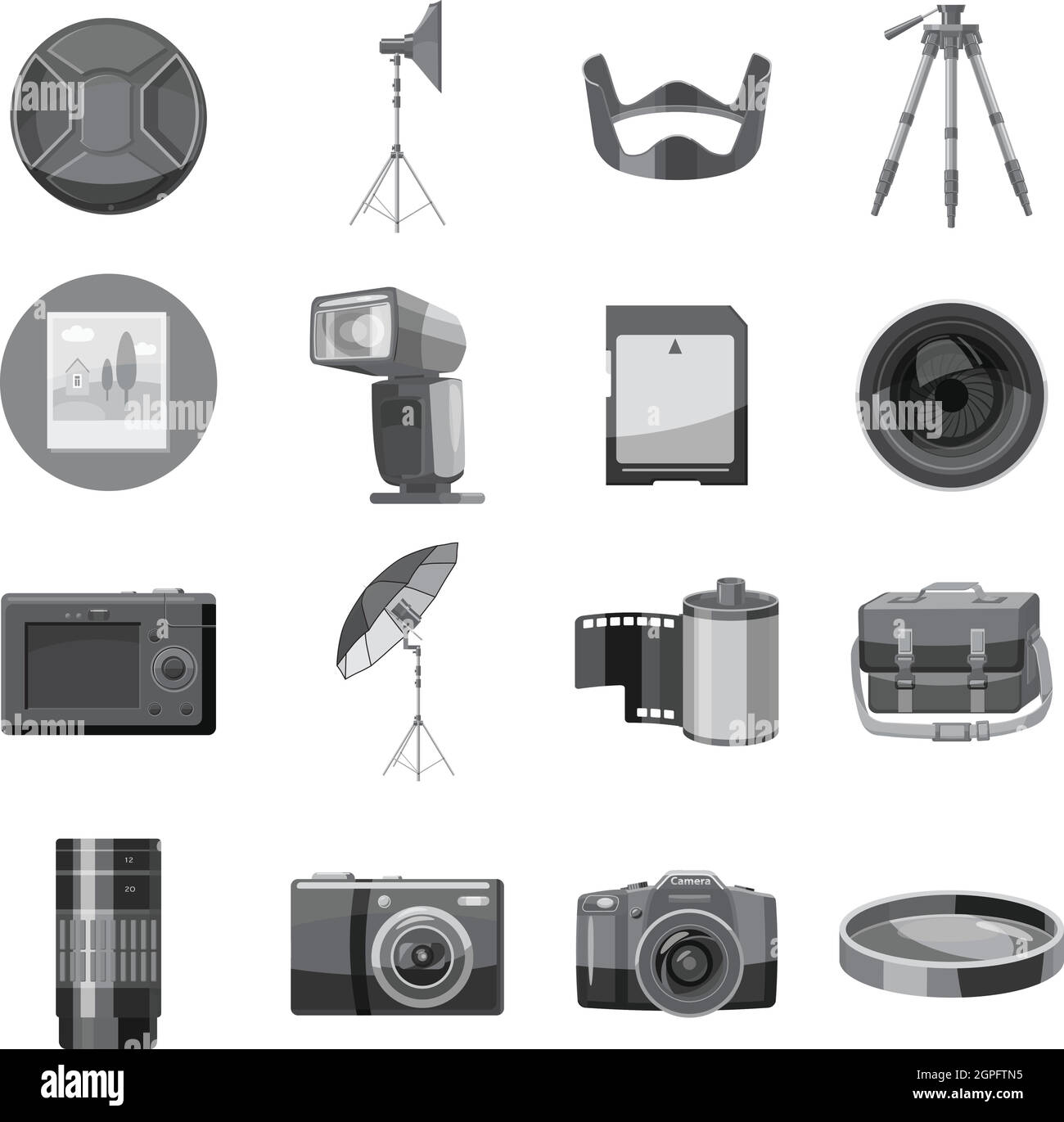 Photo equipment icons Stock Vector Images - Alamy