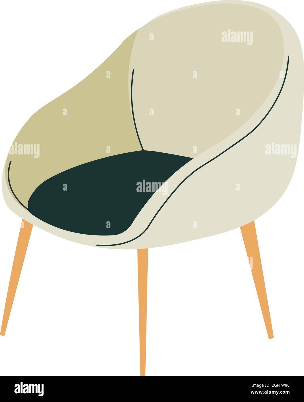 Scandinavian chair with wooden legs minimalist Stock Vector Image & Art ...