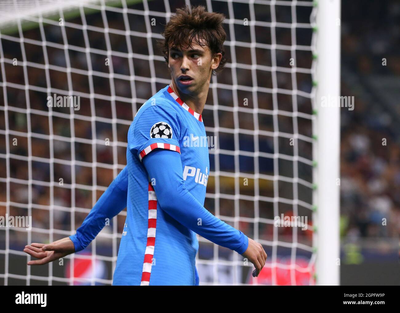 Milan, Italy, 28th September 2021. Joao Felix of Atletico Madrid looks ...
