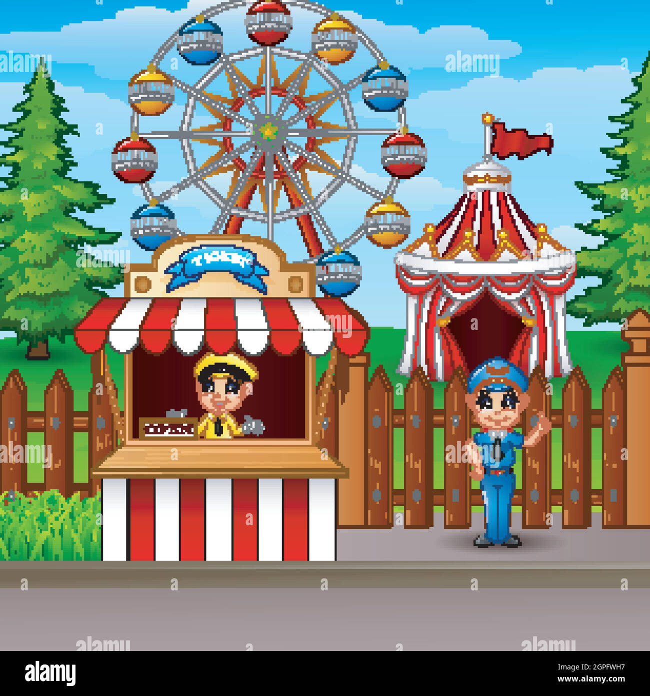 Working carousel Stock Vector Images - Alamy