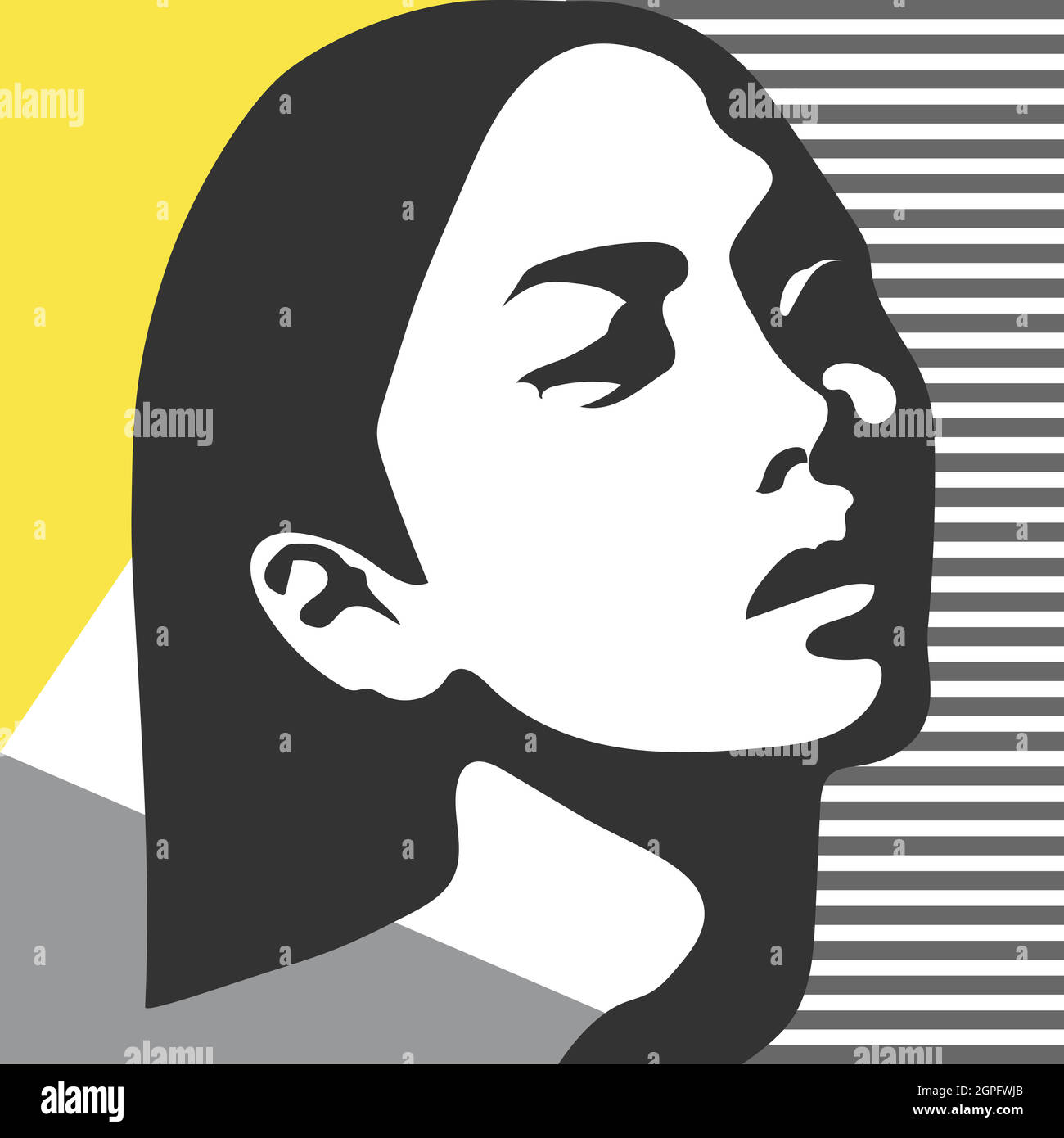 Fashion woman portrait. Vector silhouette Stock Vector Image & Art - Alamy