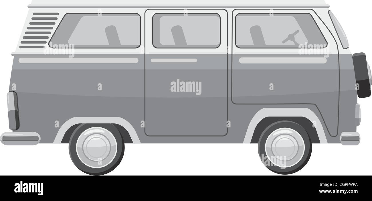 Mini bus icon, gray monochrome style Stock Vector Image & Art - Alamy