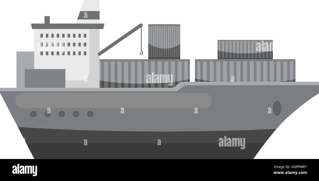 Cargo ship loading container Stock Vector Images - Alamy