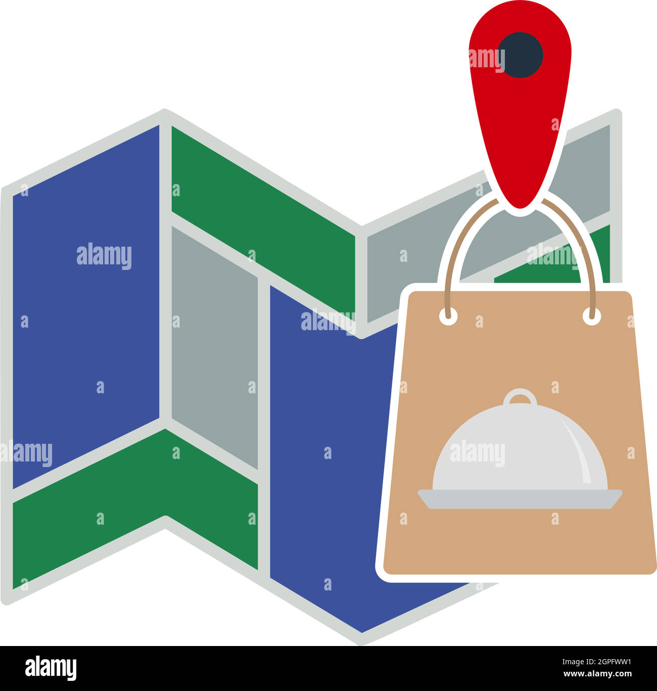 Delivery map Stock Vector Images - Alamy