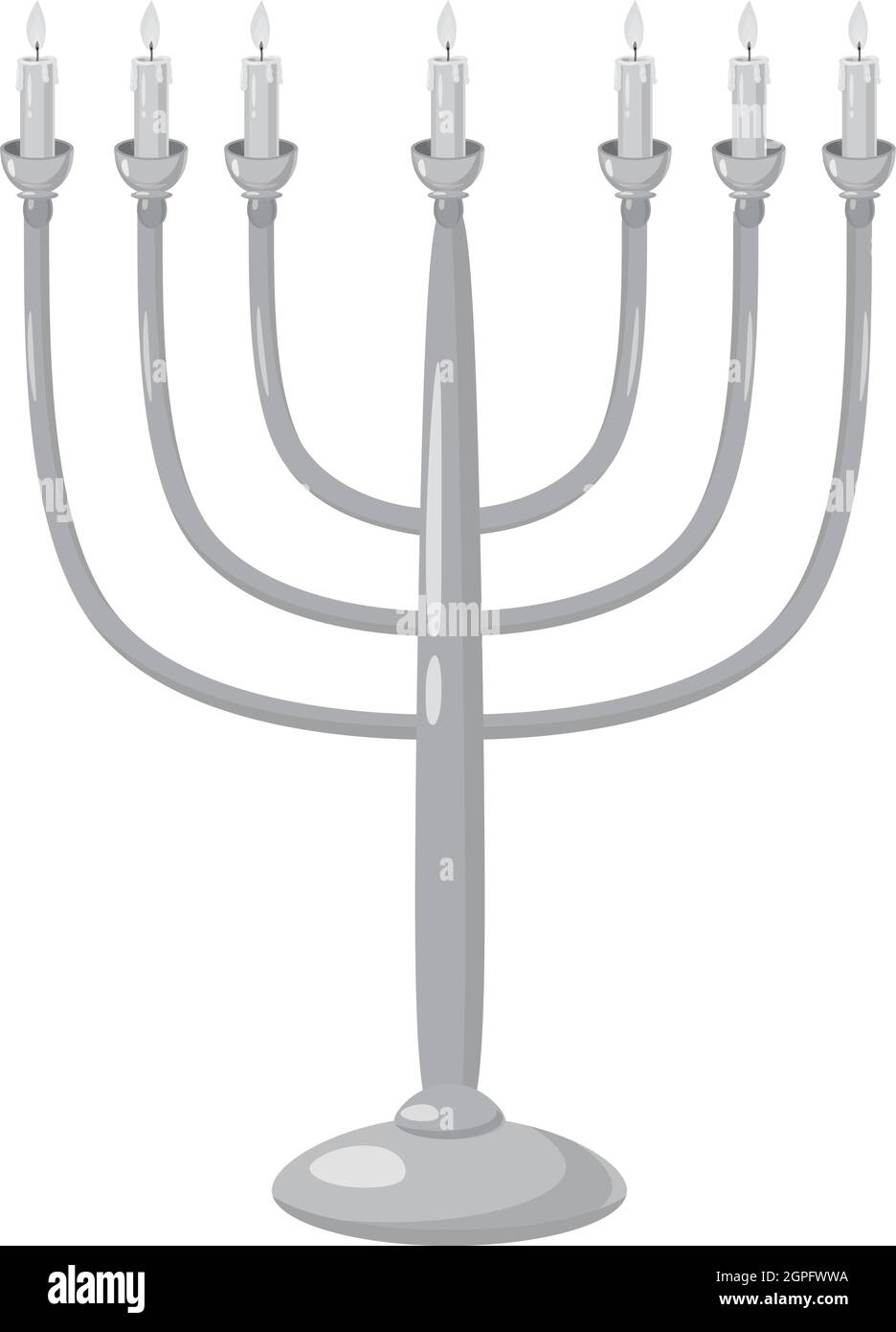 Menorah vector icon hanukkah Stock Vector Images - Alamy