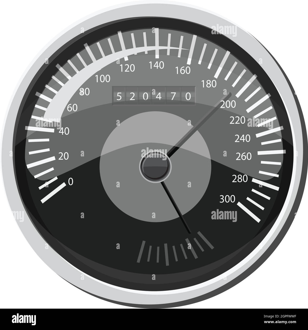 Speedometer odometer icon cartoon style Black and White Stock Photos ...