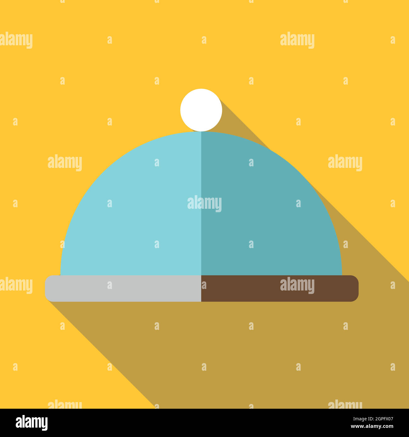 Restaurant cloche icon, flat style Stock Vector Image & Art - Alamy