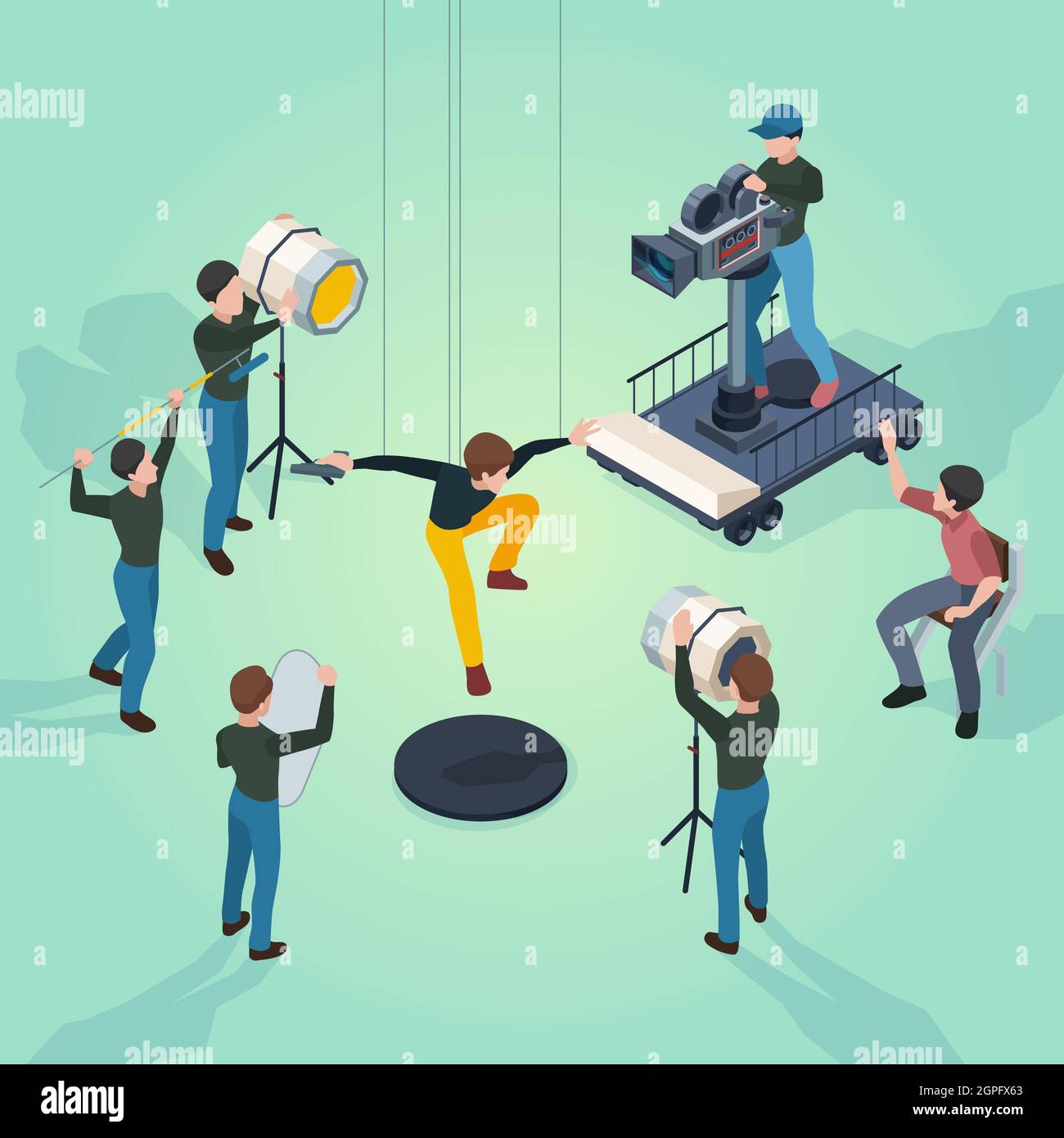 Film set camera actors Stock Vector Images - Alamy