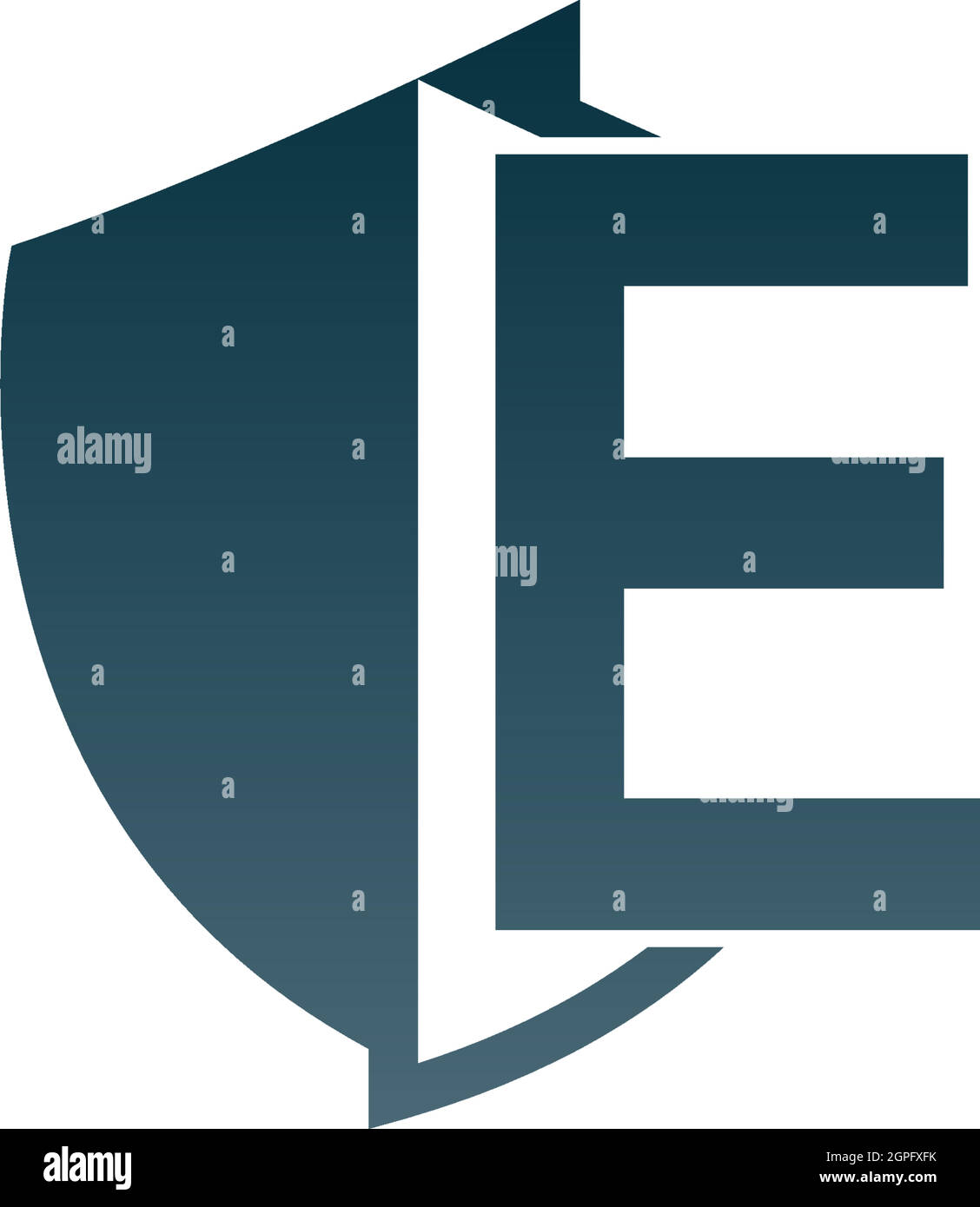 Letter e shield logo hi-res stock photography and images - Alamy
