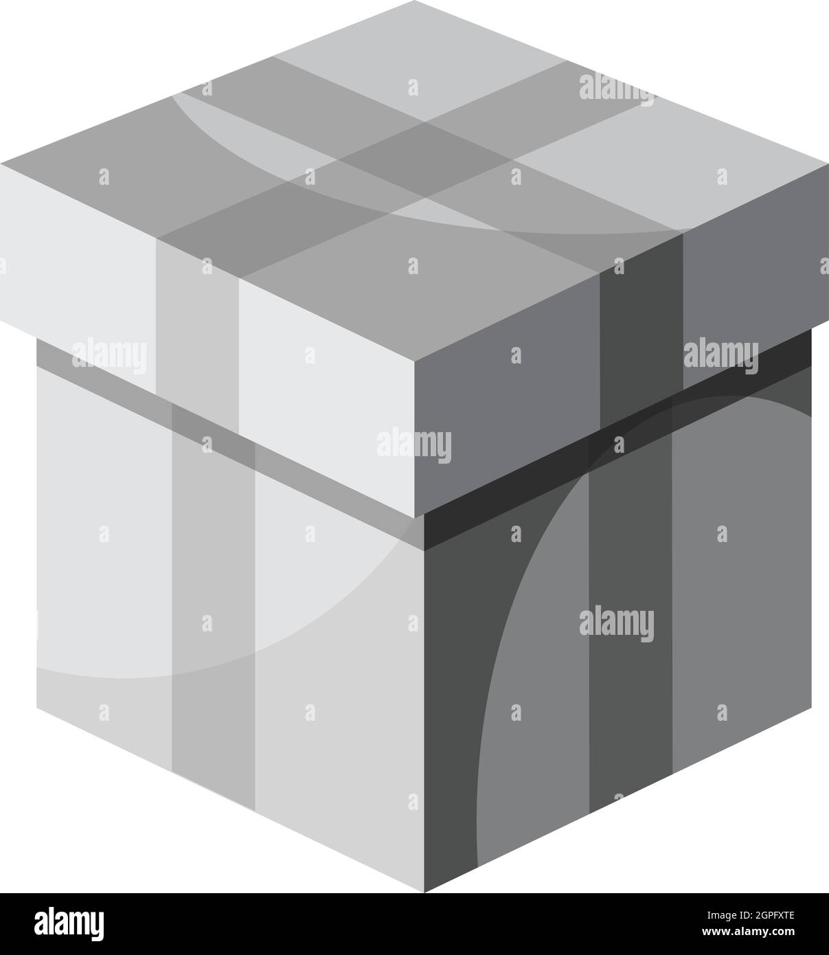 Box with lid icon, gray monochrome style Stock Vector Image & Art - Alamy