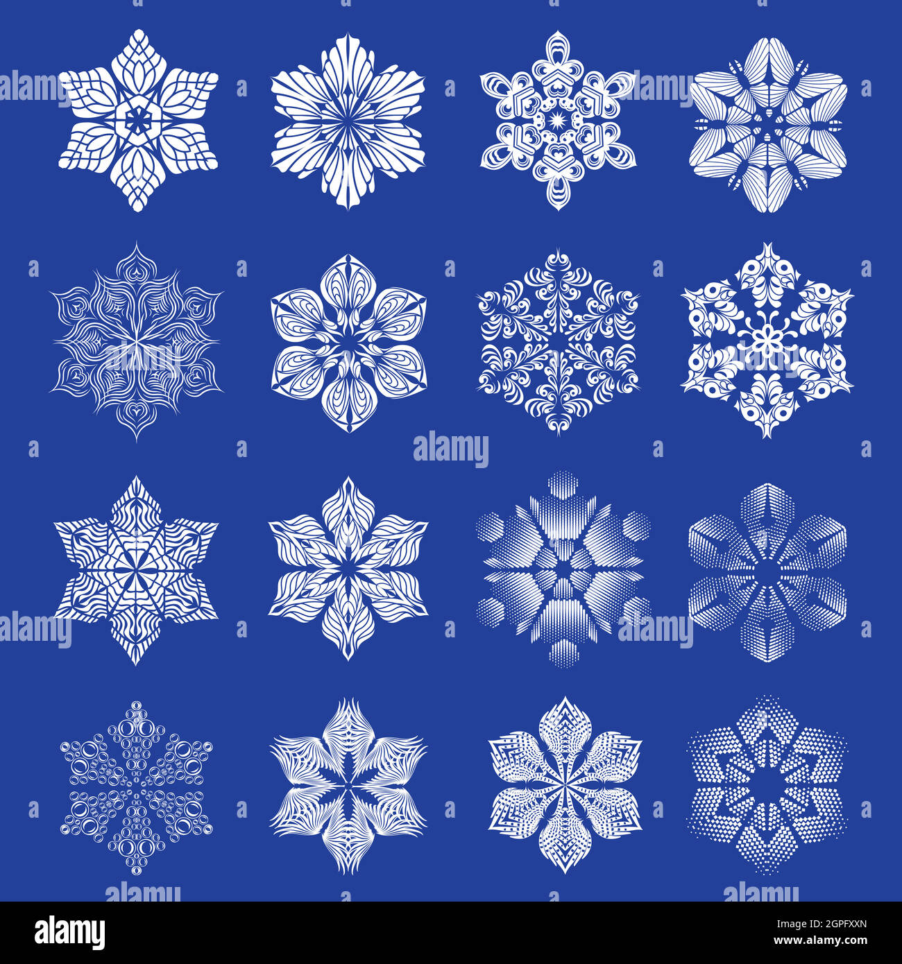 Stylized snowflake Stock Vector Images - Alamy