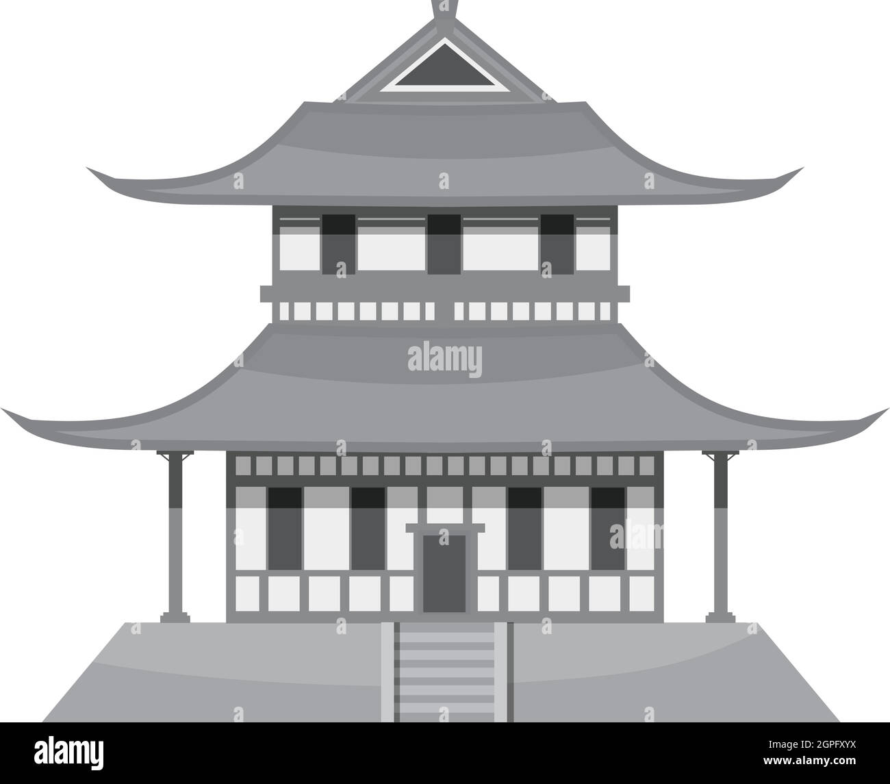 Pagoda icon, gray monochrome style Stock Vector Image & Art - Alamy