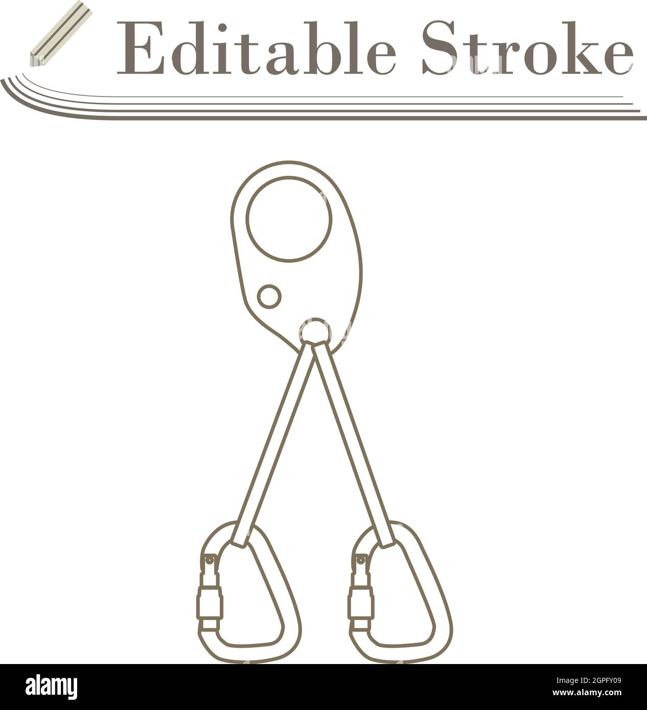 Alpinist Self Rescue System Icon Stock Vector Image & Art - Alamy