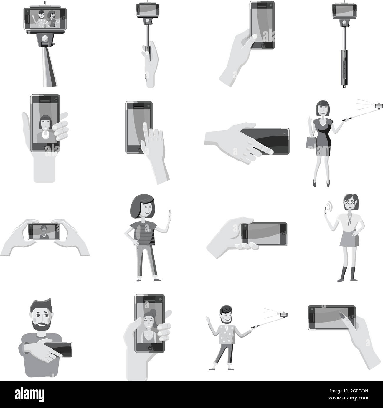 Boy holding self portrait Stock Vector Images - Alamy