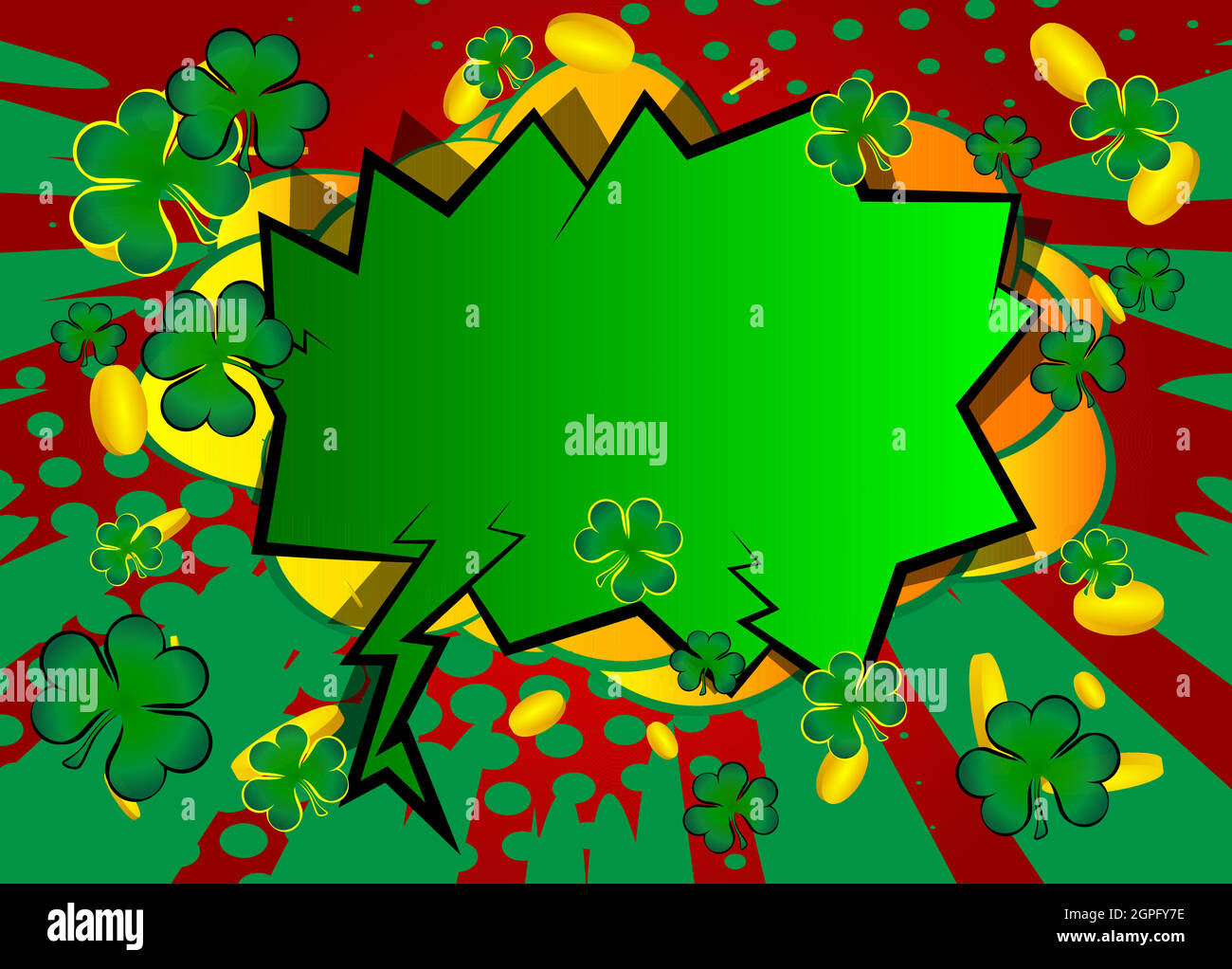 Luck related comic book background Stock Vector Image & Art - Alamy