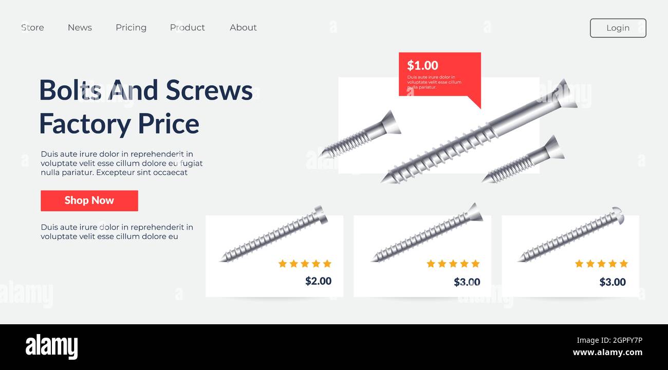 Retail sale of screws Stock Vector Images - Alamy