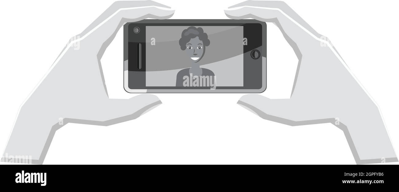 Hands on the phone Stock Vector Images - Alamy