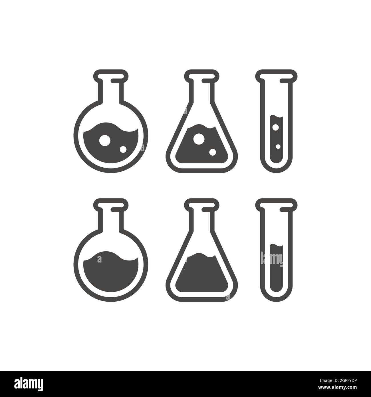 Test tube black vector icon Stock Vector Image & Art - Alamy