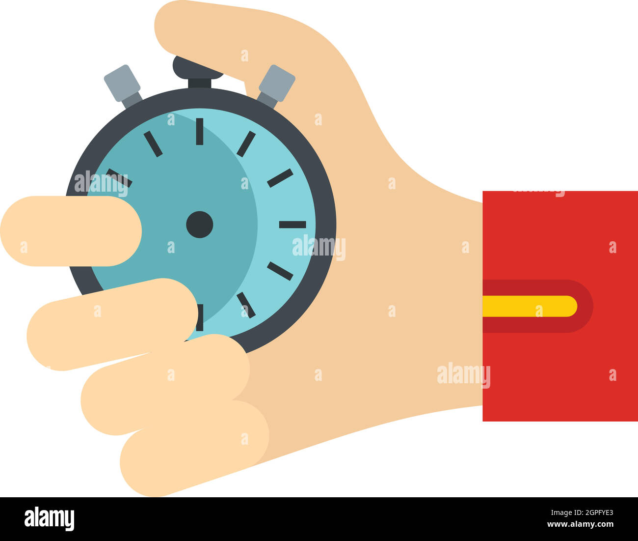 Hand red stopwatch isolated Stock Vector Images - Alamy
