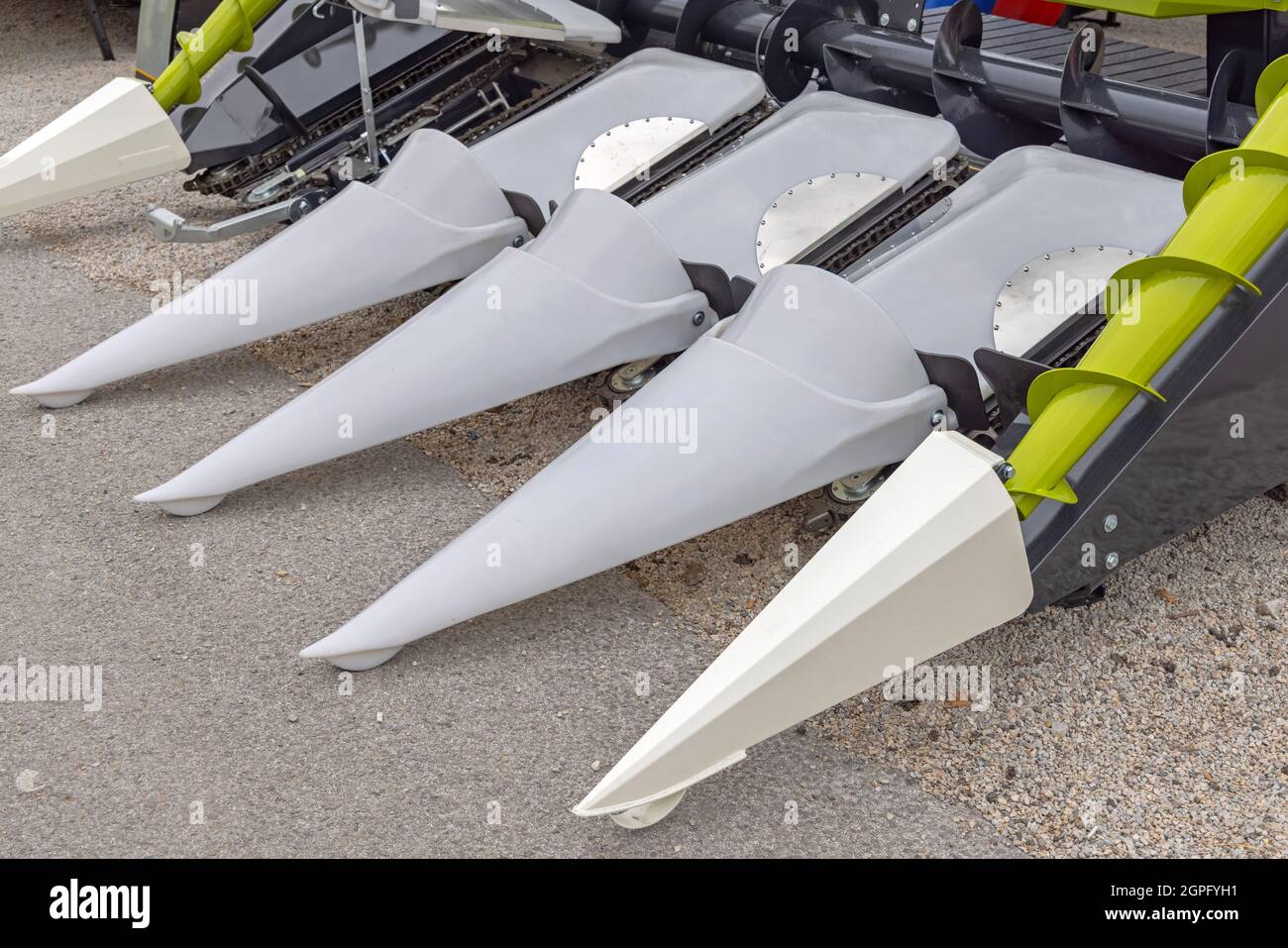 Maize Corn Harvester Front Header Agriculture Machine Stock Photo - Alamy