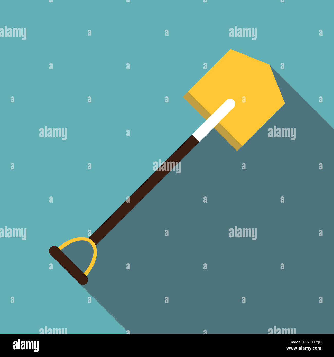 Shovel icon, flat style Stock Vector Image & Art - Alamy