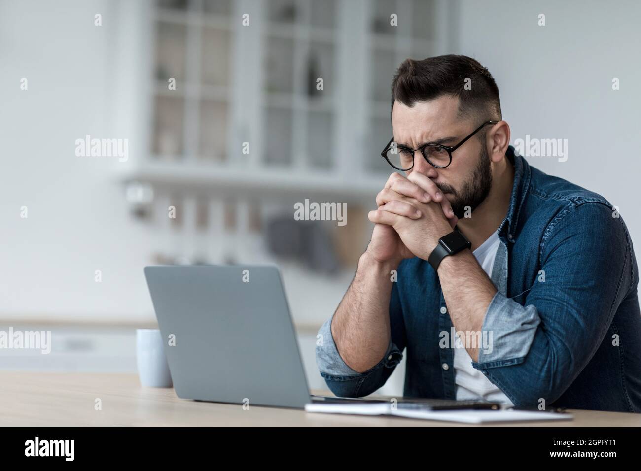 Problems at work remote, study at home, fatigue, creating idea ...